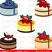 Cupcakes Clipart, Cakes Clipart, Colorful Cakes Clipart, Cake Slices ...