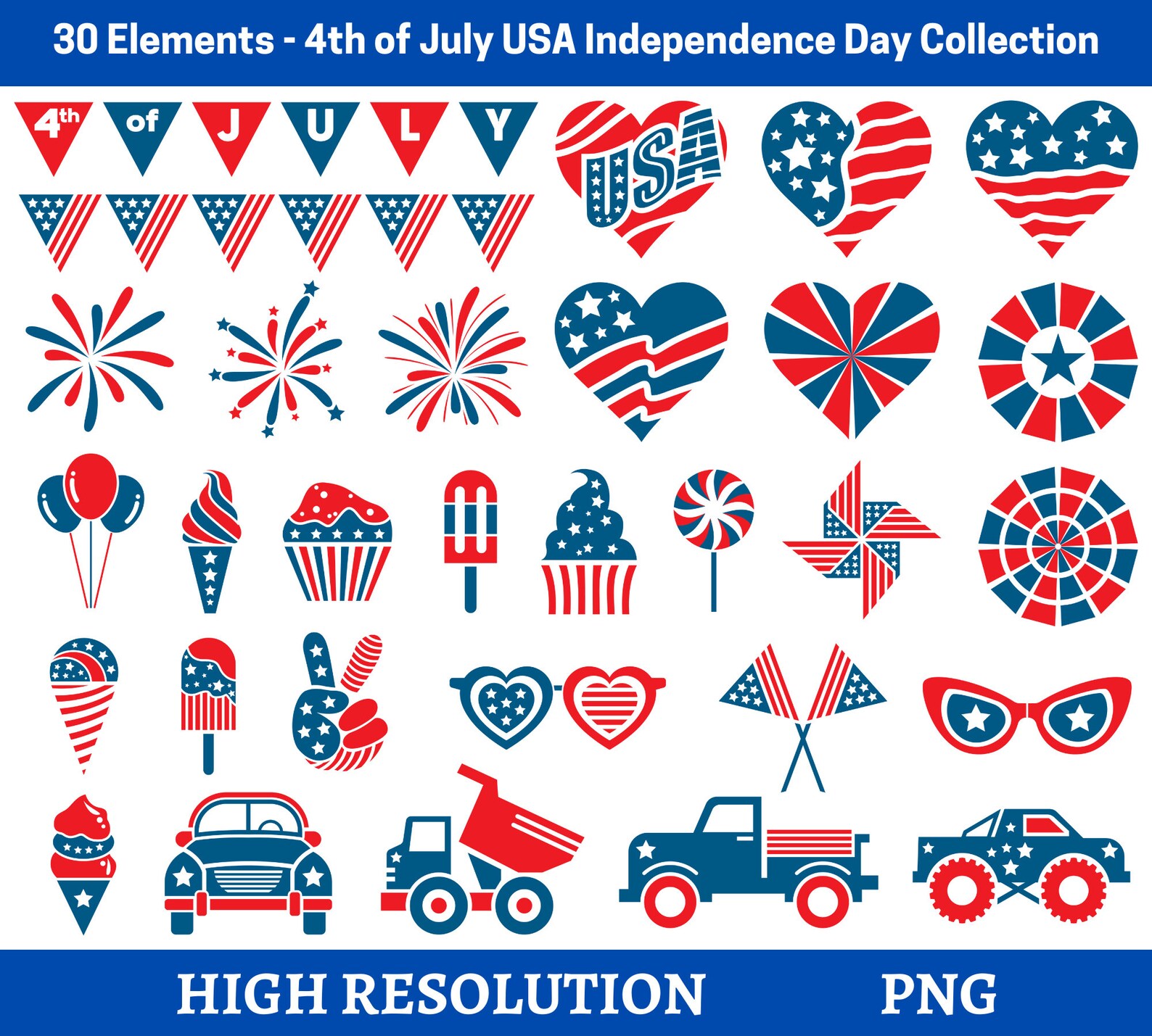 4th of July Clipart, Independence Day Clipart, Fourth of July Clipart ...