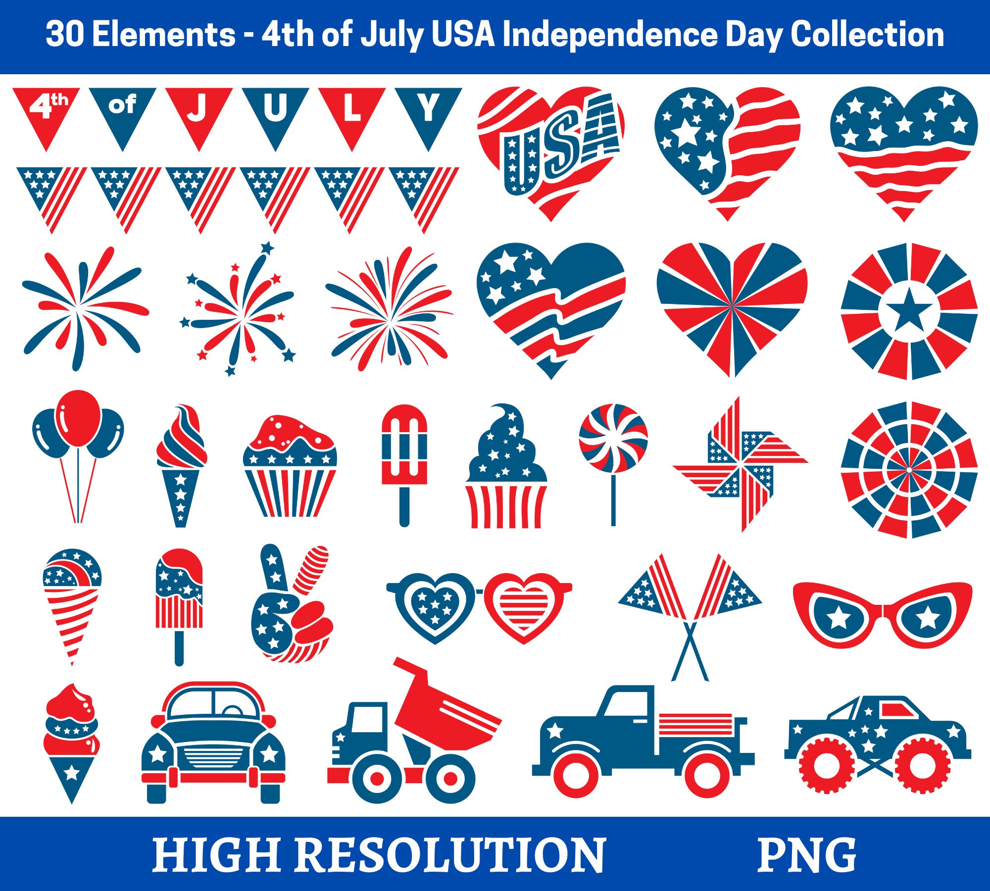 4th of July Clipart, Independence Day Clipart, Fourth of July Clipart ...