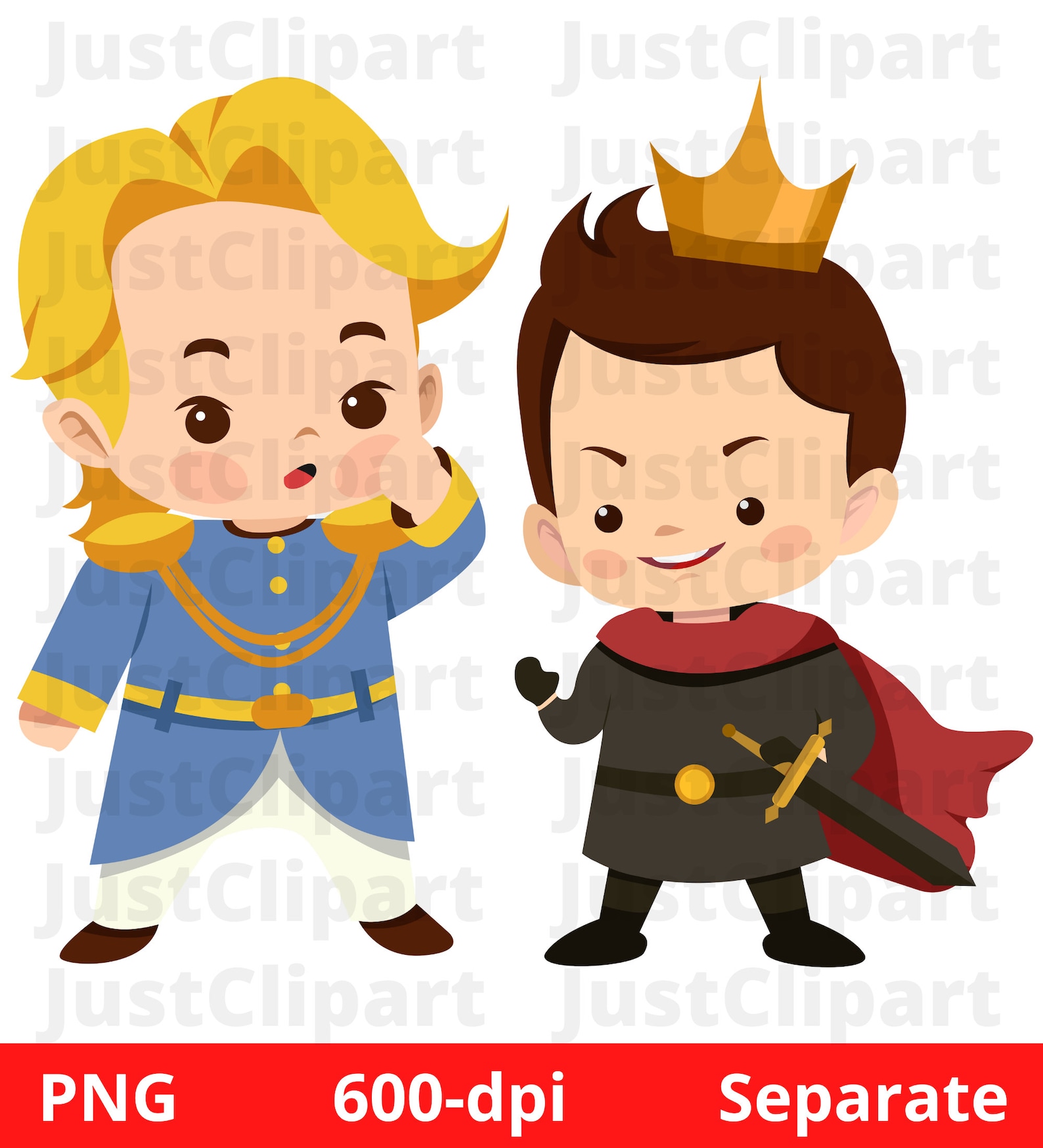 Prince Clipart, Cute Prince Boys Clipart, Fairytale Prince Clipart ...