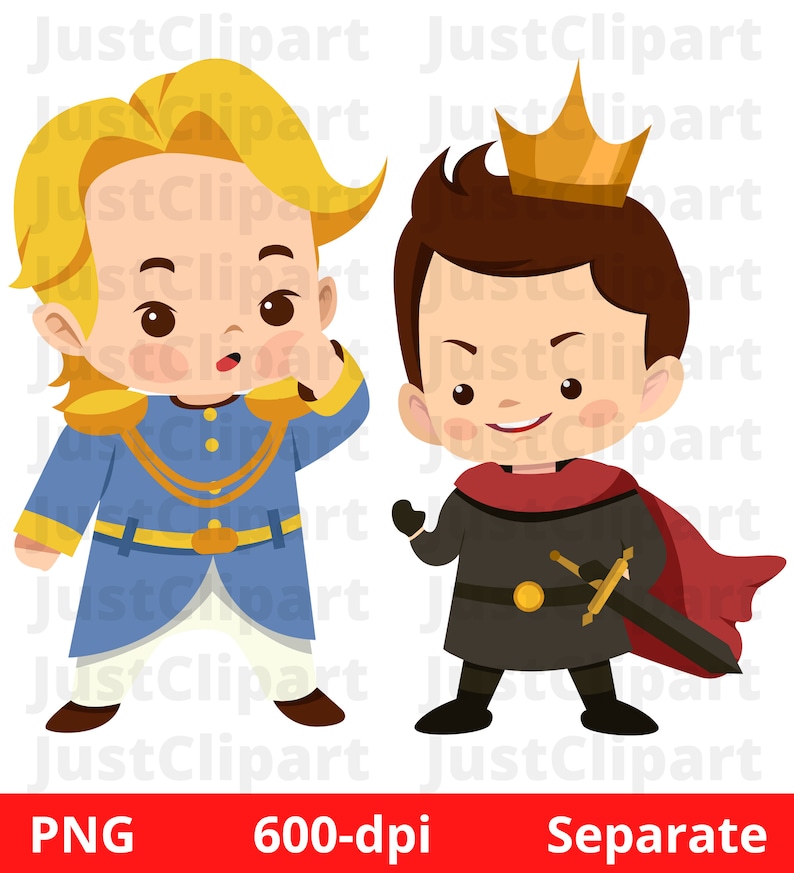 Prince Clipart, Cute Prince Boys Clipart, Fairytale Prince Clipart ...