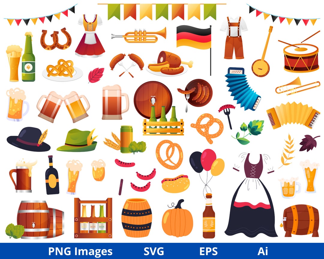 Oktoberfest Clipart, Germany Clipart, Octoberfest Svg, German Flag SVG ...