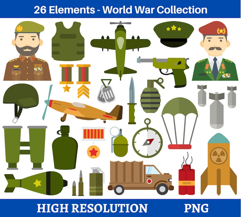 World War Clipart, WW2 Svg, Military Svg, WW2 Clipart, Army Clipart ...