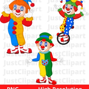 Clowns Clipart Circus Clipart Circus Clown Happy Clown Set - Etsy UK