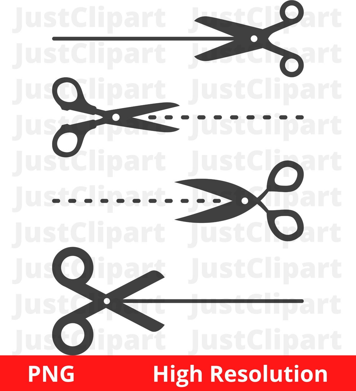 Scissors SVG, Cut Here SVG, Scissors With Cut Line, Scissors Clipart ...