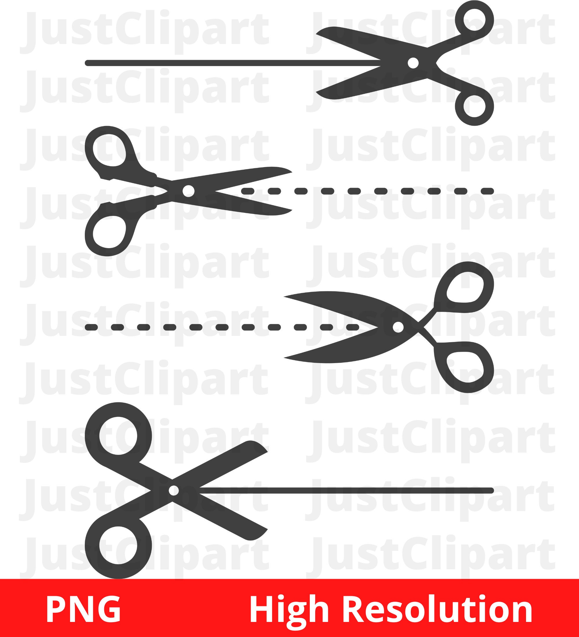 Scissors SVG, Cut Here SVG, Scissors With Cut Line, Scissors Clipart ...