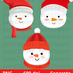 Snowman Clipart, Christmas Snowman Clipart, Christmas Clipart, Winter ...