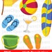 Summer Clipart, Beach Clipart, Tropical Fun Clipart, Season Clipart ...