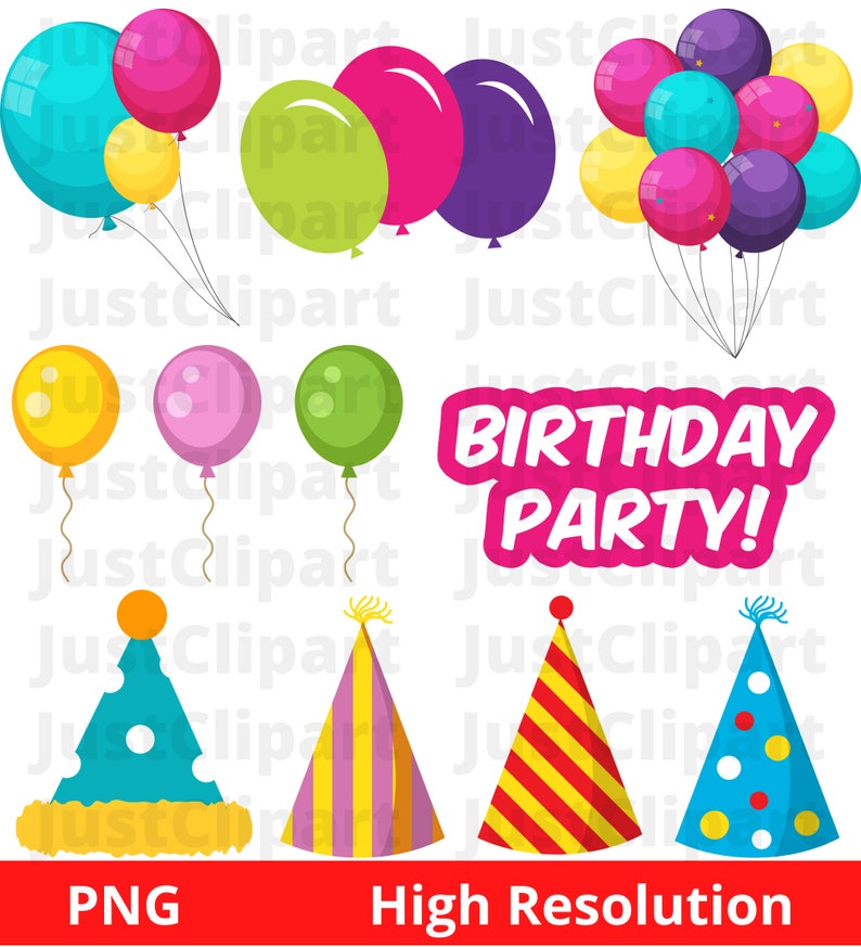 Birthday Clipart, Party Clipart, Garland Clipart, Birthday Girl Clipart ...