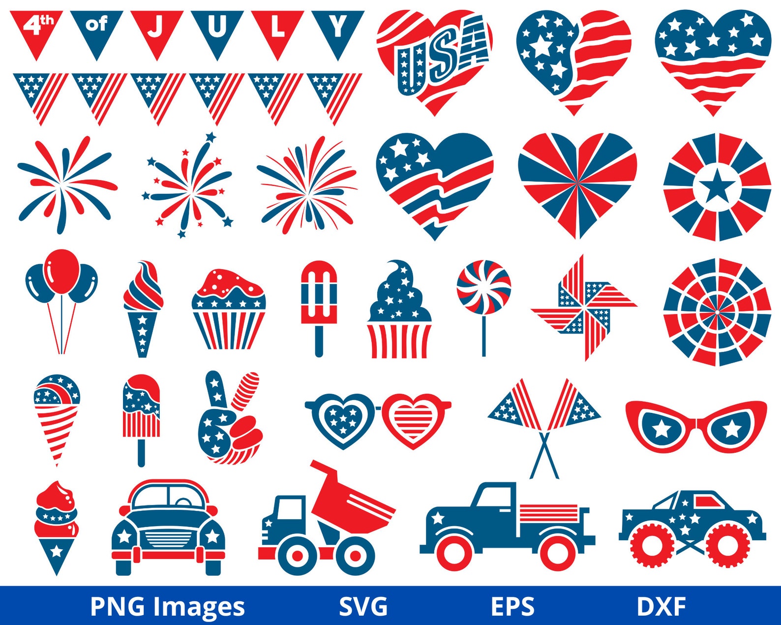 4th of July Clipart, Independence Day Clipart, Fourth of July Clipart ...