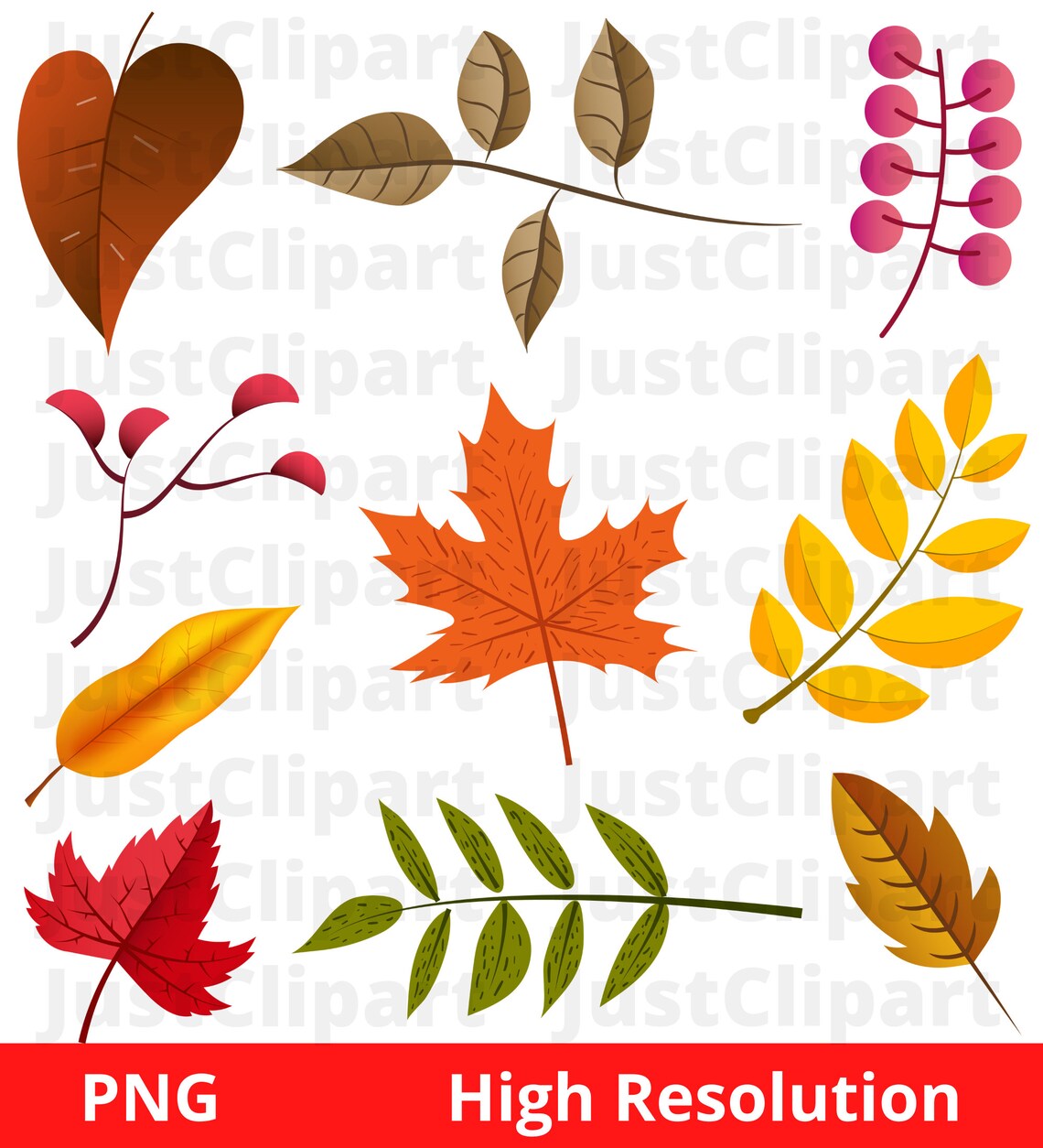 Autumn Leaves Clipart, Fall Leaves Clipart, Autumn Clipart, Fall ...