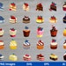 Cupcakes Clipart, Cakes Clipart, Colorful Cakes Clipart, Cake Slices ...