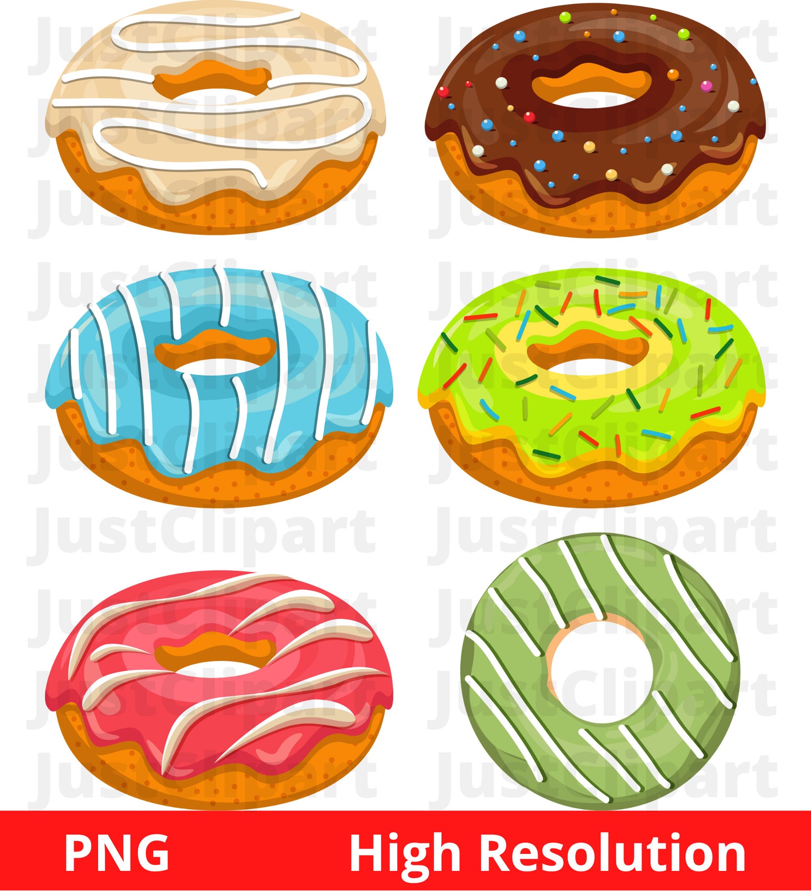 Donut Clipart, Donut SVG Bundle, Donut Svg, Sprinkle Donut, Food ...