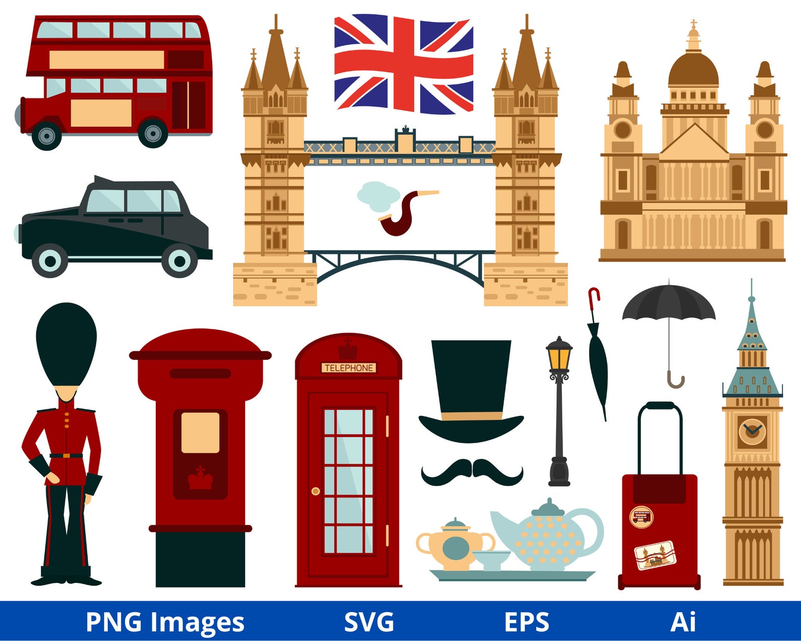 London Clipart, British Clipart, England Clipart, Travel Clipart ...