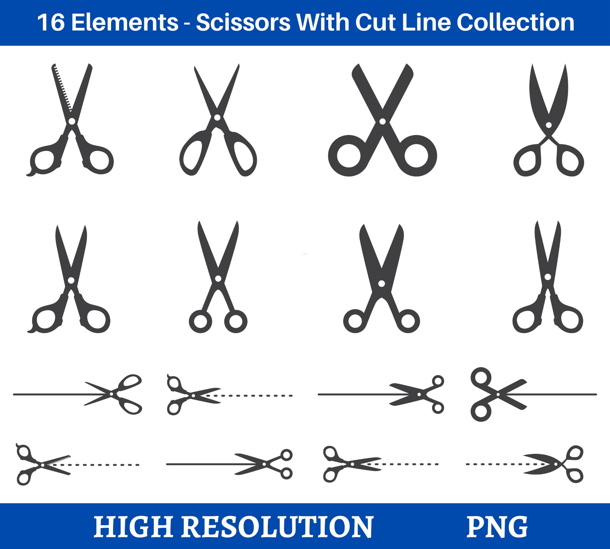 Scissors SVG, Cut Here SVG, Scissors With Cut Line, Scissors Clipart ...