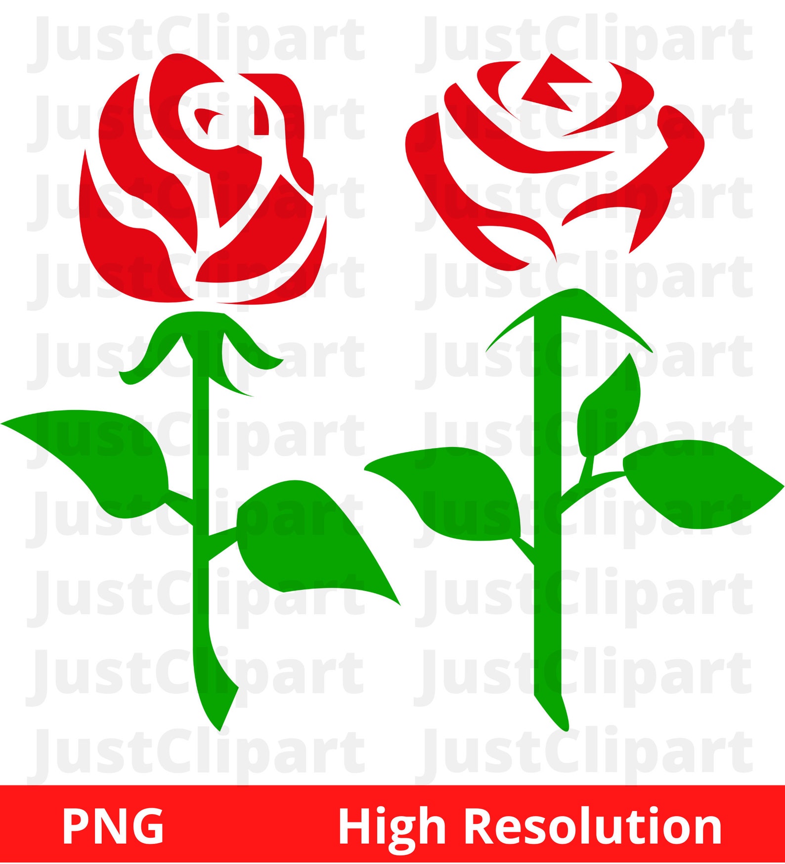 Red Roses SVG Bundle, Roses Svg, Floral Svg, Flower Svg Cut File, Red ...