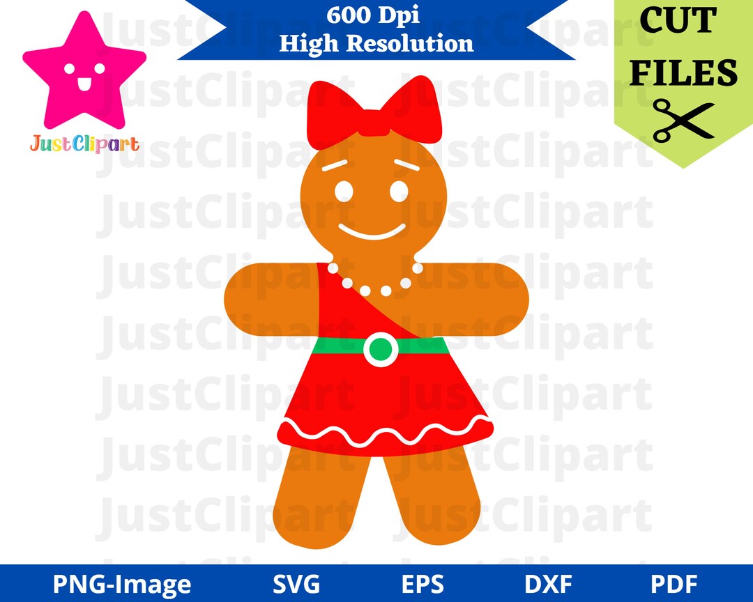 Cute Gingerbread SVG, Gingerbread Woman Svg, Gingerbread PNG, Christmas ...