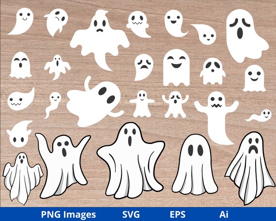Ghost SVG Bundle Scary Svg Spooky Season Svg Ghost Clipart - Etsy