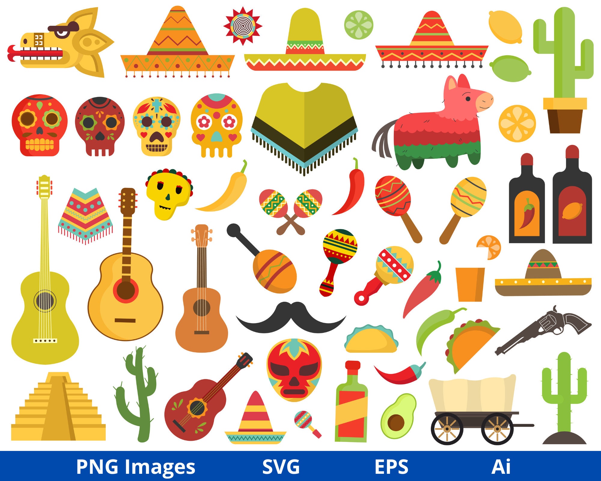 Mariachi Band Instruments Clip Art