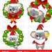 Christmas Koala Clipart, Cute Koala Clipart, Koala SVG, Christmas ...