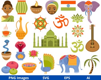 India Clipart, India Culture Clipart, Country Clipart, Travel Clipart ...
