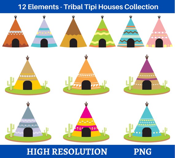 Native American Houses Clipart