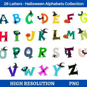 Halloween Alphabet Clipart, Halloween Letters Svg, Halloween Svg ...