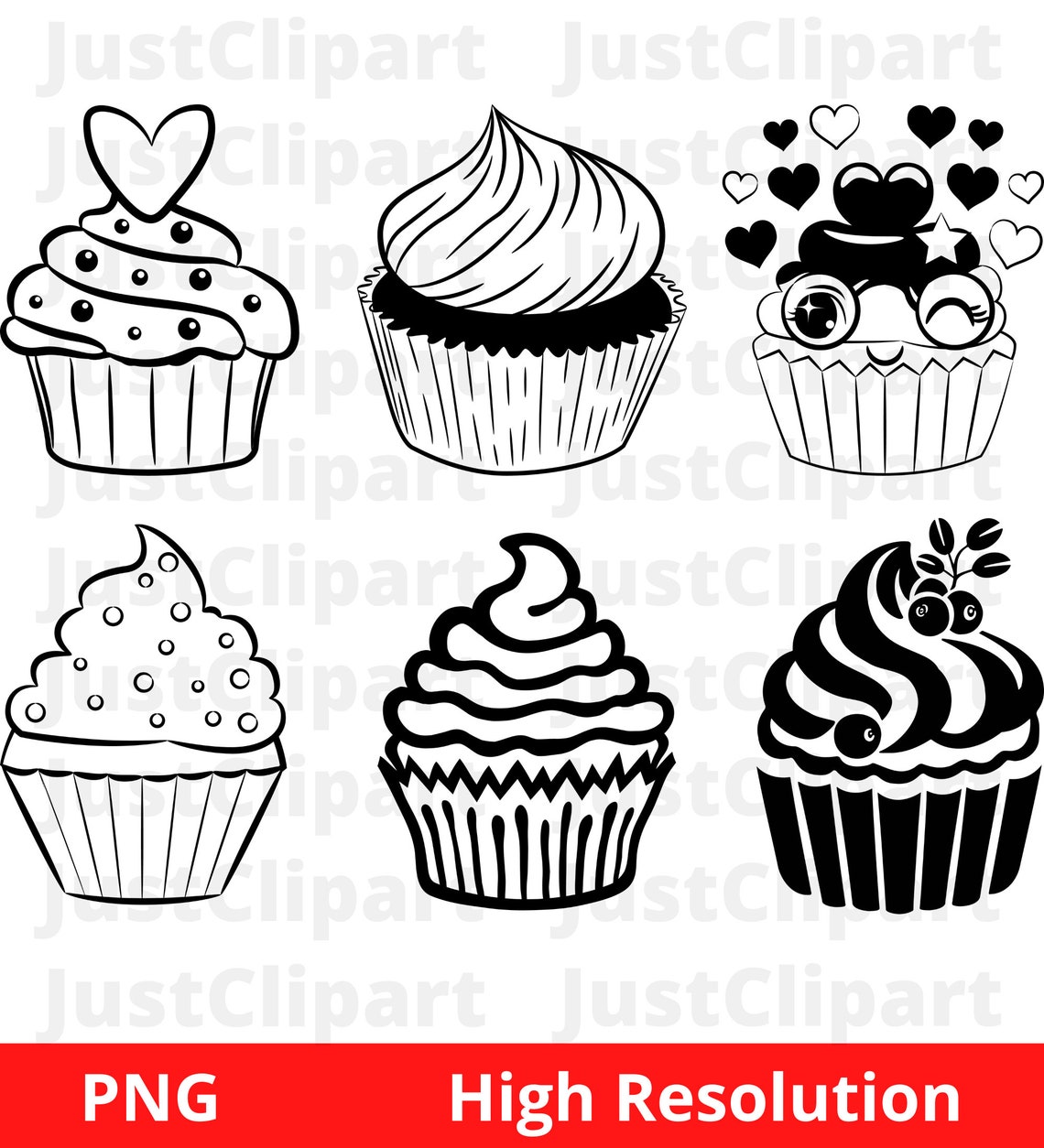 Cupcake SVG Bundle, Cupcake Svg, Sweets Svg, Desserts Svg, Cupcake ...