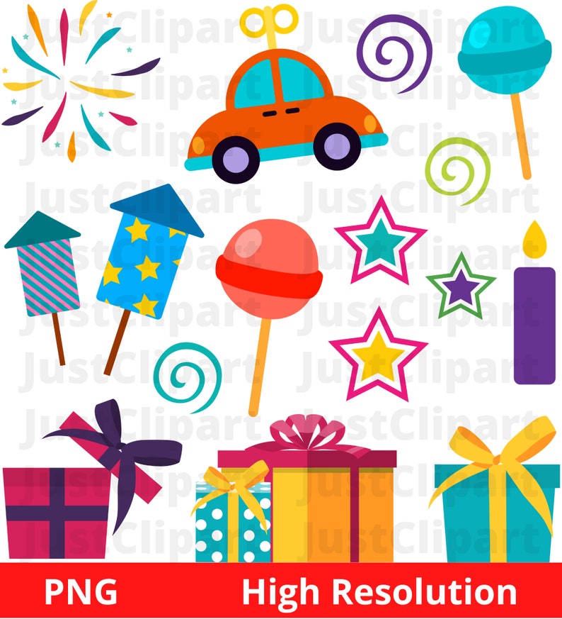 Birthday Clipart, Party Clipart, Garland Clipart, Birthday Girl Clipart ...