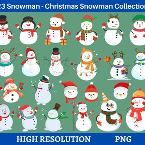 Snowman Clipart, Christmas Snowman Clipart, Christmas Clipart, Winter ...