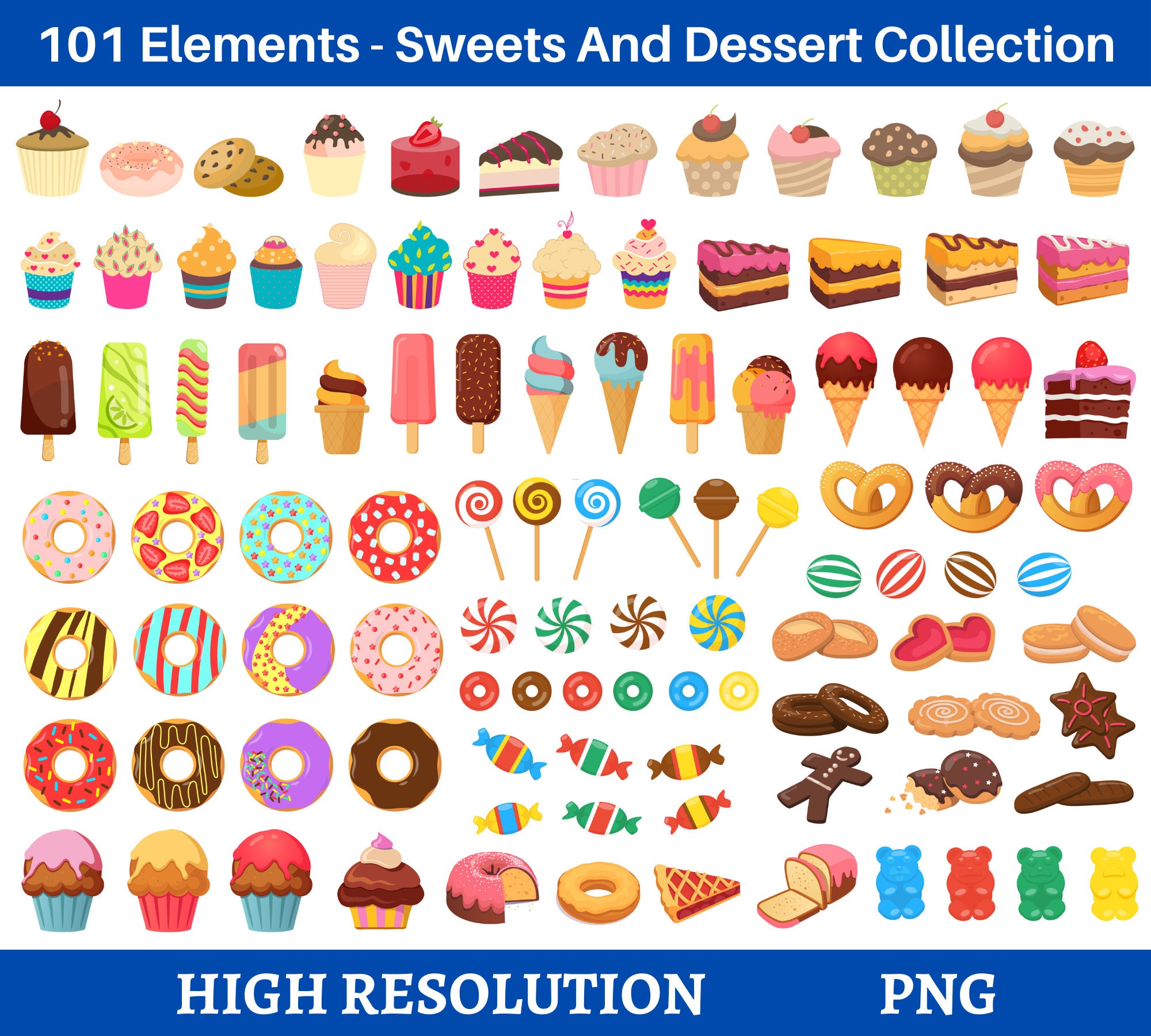 Sweets Clipart, Dessert Clipart, Sweet and Dessert Clipart, Food ...