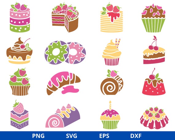 Sweet and Dessert Clipart Sweets Clipart Desserts Clipart - Etsy
