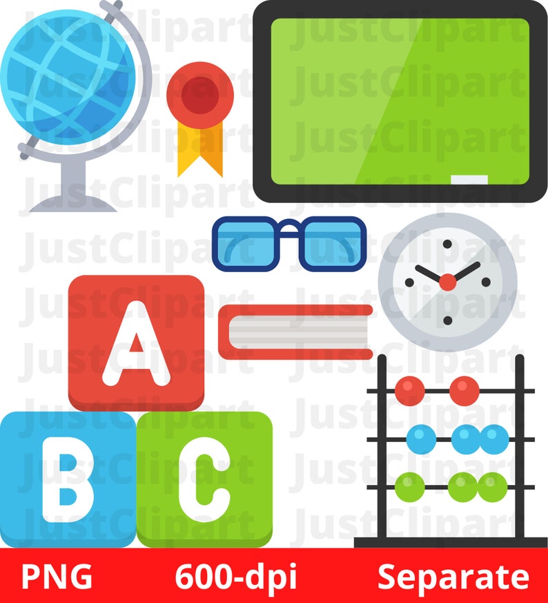 Back to School Clipart School Clipart Stationery Clipart - Etsy