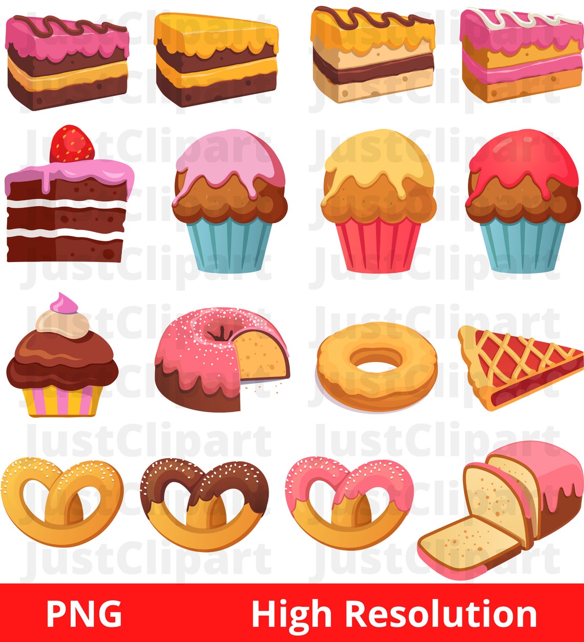 Sweets Clipart, Dessert Clipart, Sweet and Dessert Clipart, Food ...