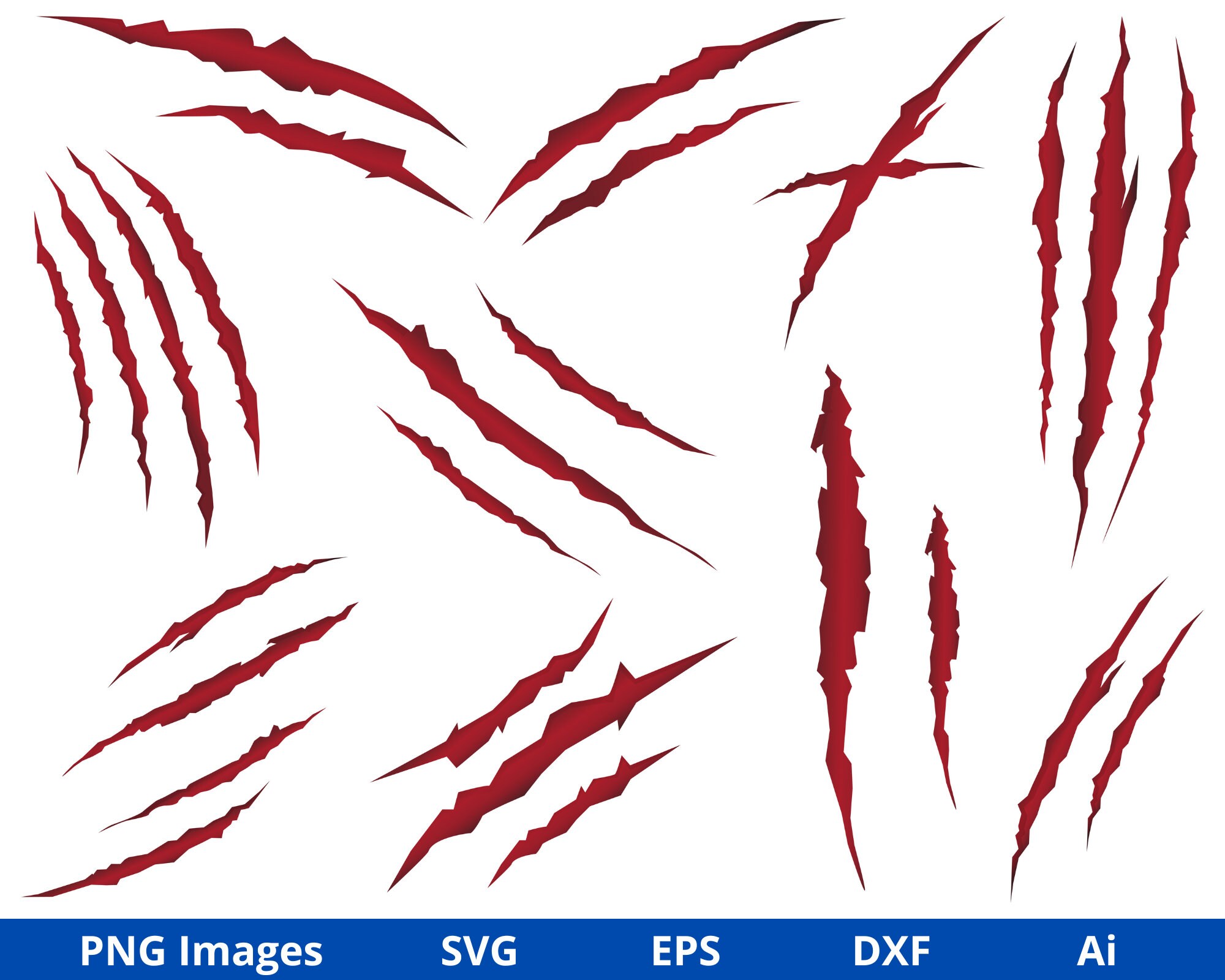 Tiger Scratch Svg, Tiger Claw Mark Svg, Claws Scratches Svg, Scratches ...