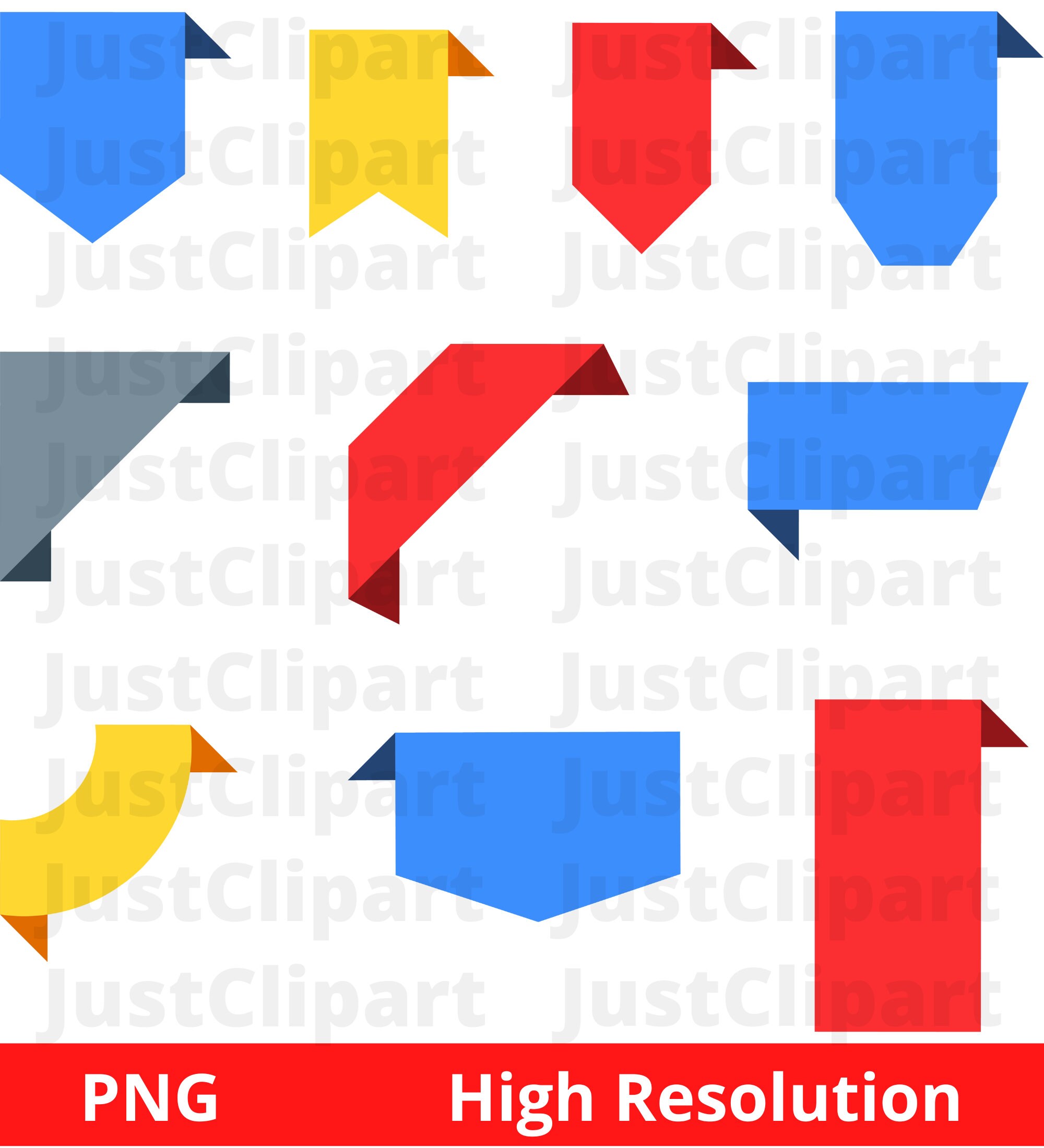 Ribbon Clipart, Banner Clipart, Stitched Ribbons Clipart, Label Frame ...