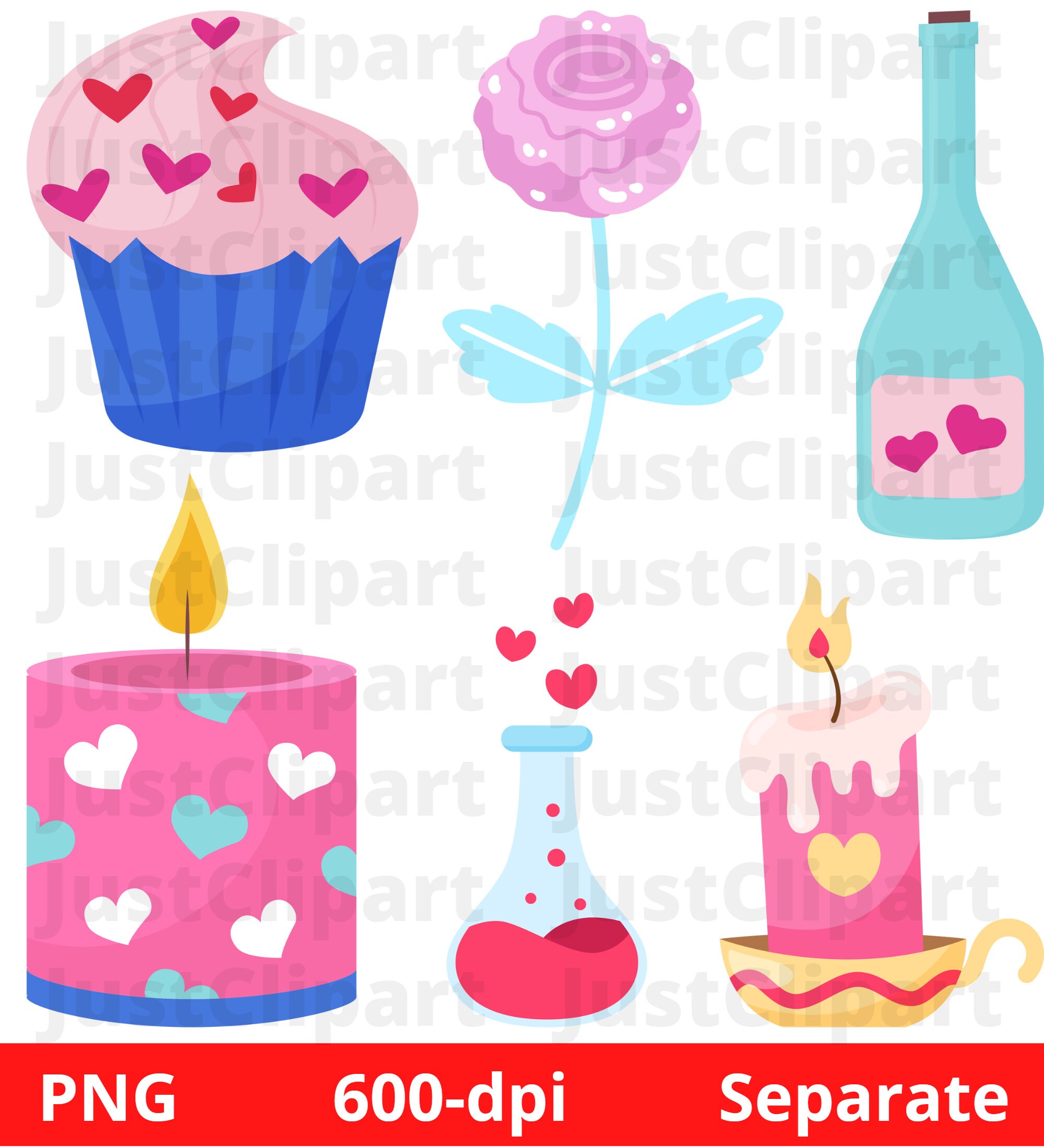 Valentine's Day Clipart, Love Clipart, Romantic Clipart, Heart Clipart ...