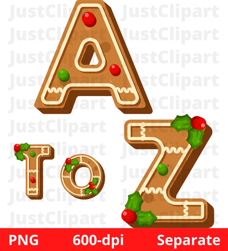 Gingerbread Cookie Letters Svg, Cookie Alphabet, Christmas Alphabet ...