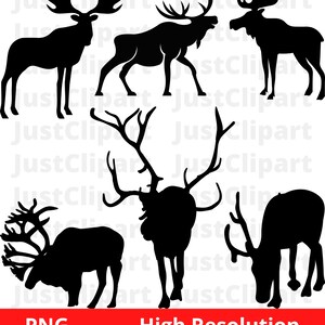 Caribou SVG Bundle, Caribou Clipart, Elk Svg, Hunting Svg, Camping Svg ...