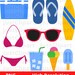 Summer Clipart, Beach Clipart, Tropical Fun Clipart, Season Clipart ...