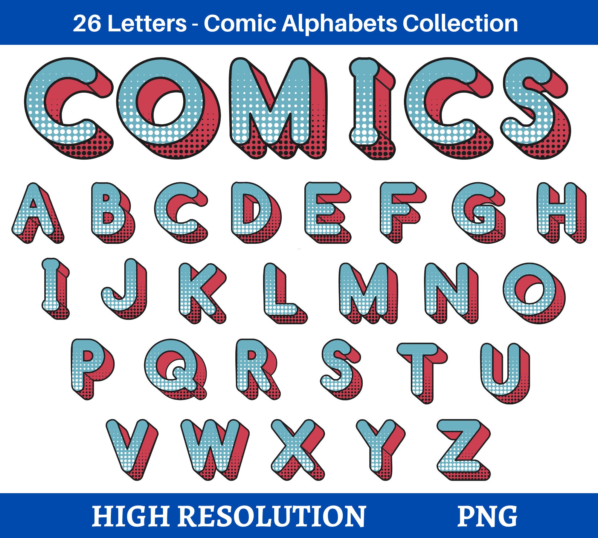 Comic Font Svg, Comic Alphabet Clipart, Comic Letters, Cartoon ...