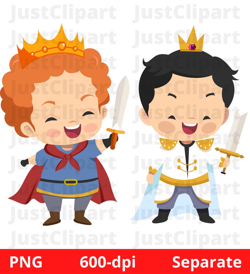 Prince Clipart, Cute Prince Boys Clipart, Fairytale Prince Clipart ...