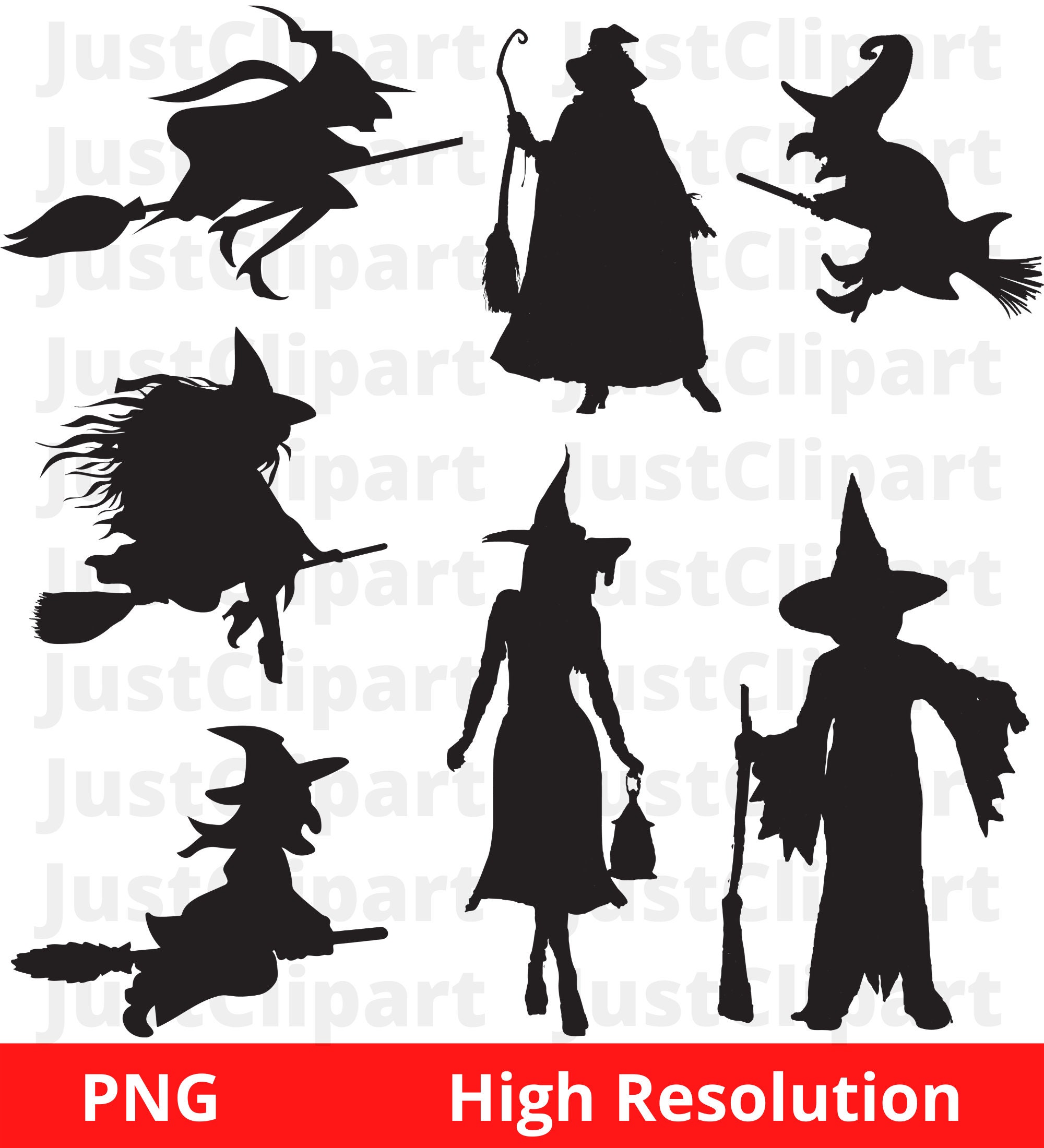 Halloween SVG Bundle, Halloween Silhouette Svg, Halloween Clipart ...