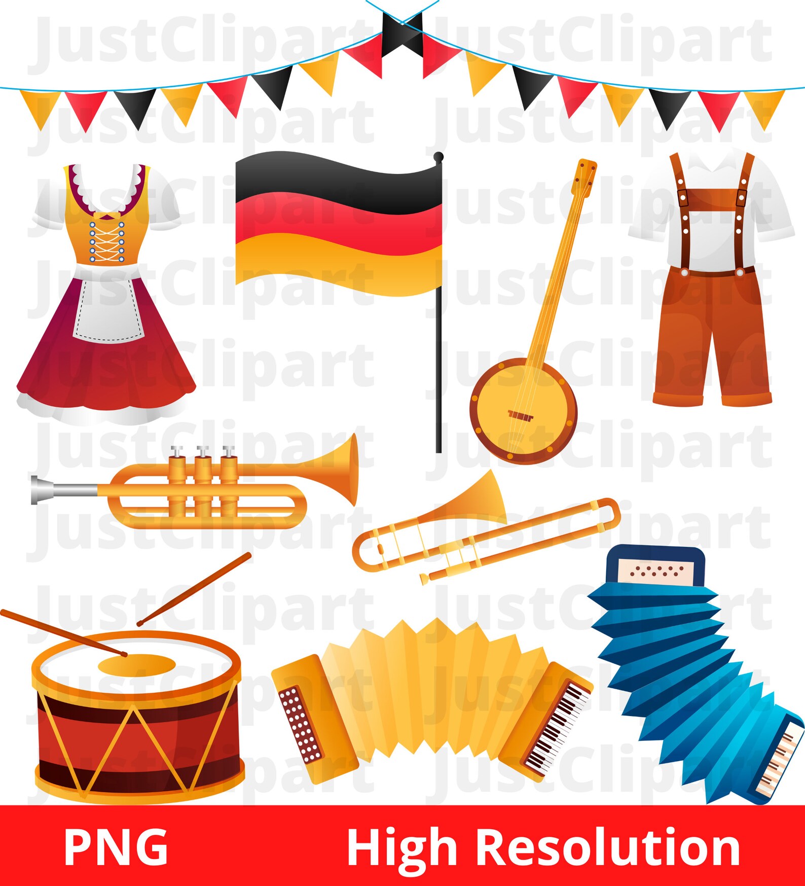 Oktoberfest Clipart, Germany Clipart, Octoberfest Svg, German Flag SVG ...