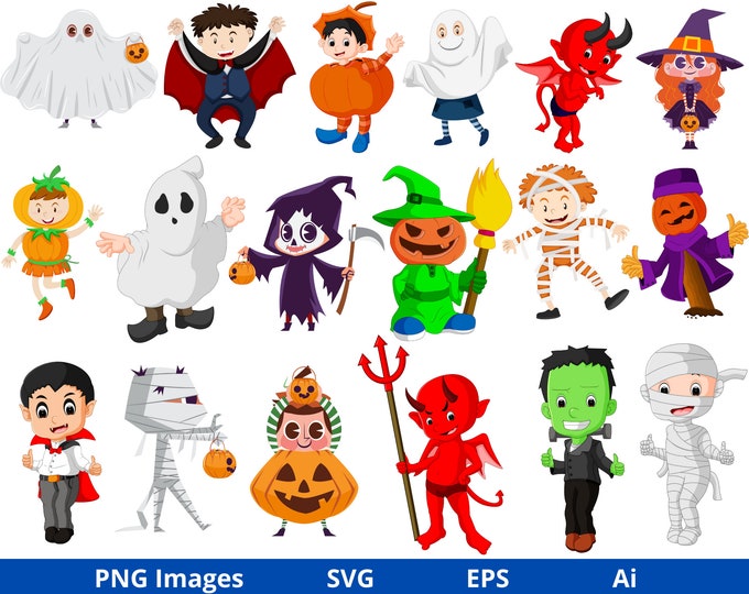 Halloween Character SVG, Halloween Clipart, Halloween Characters ...
