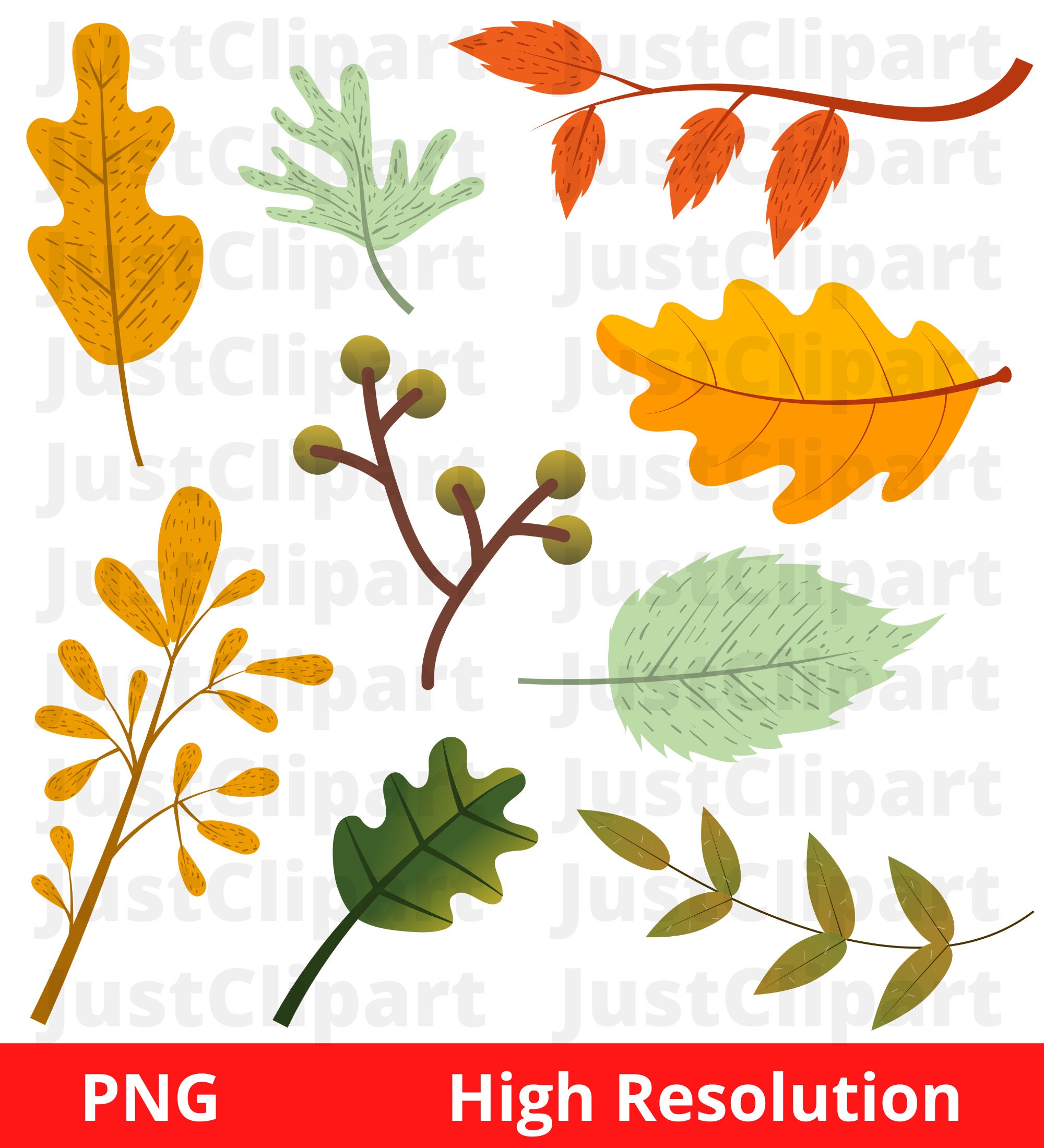 Autumn Leaves Clipart, Fall Leaves Clipart, Autumn Clipart, Fall ...