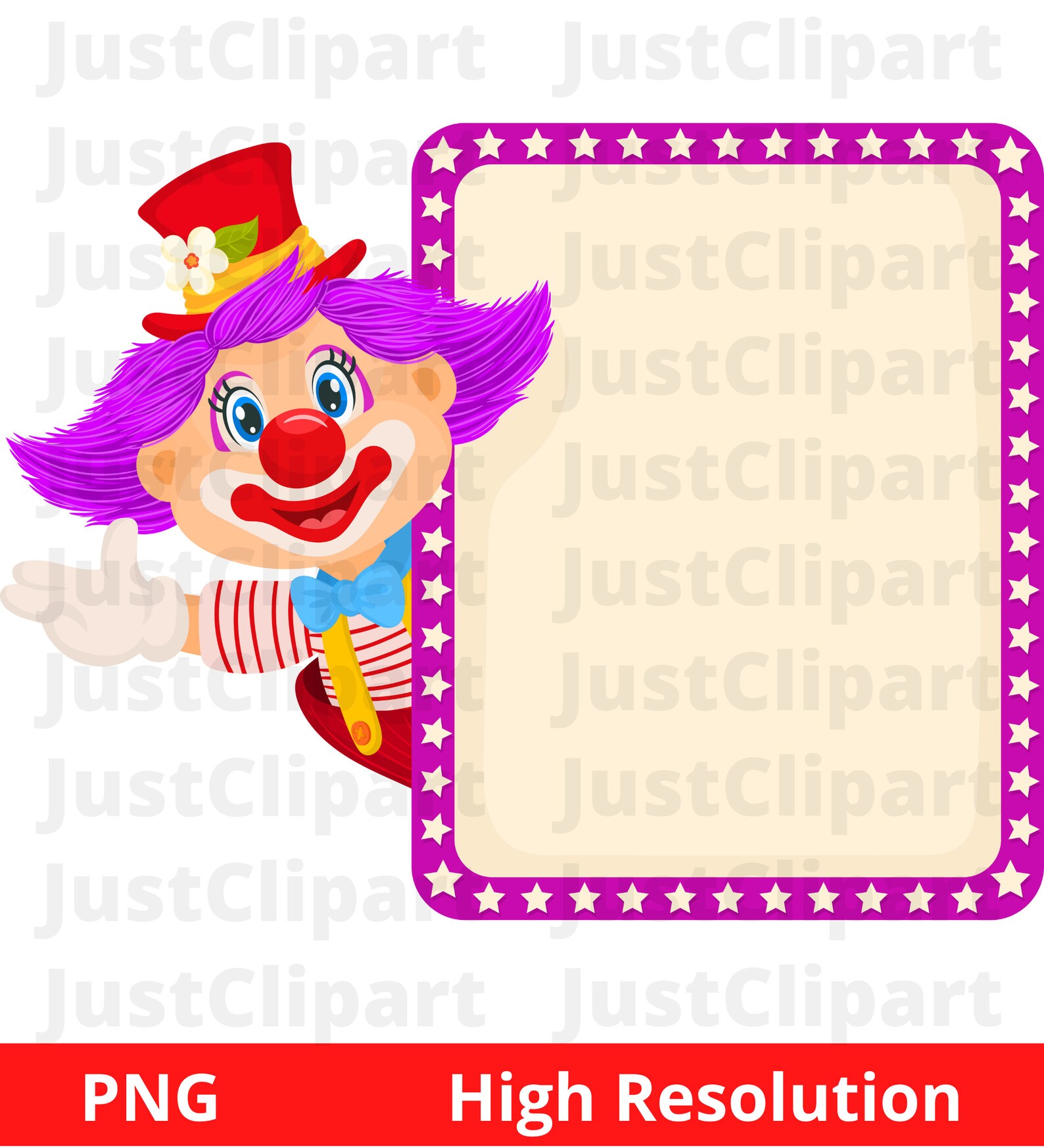 Clown Clipart, Circus Clipart, Circus Clown, Happy Clown Set, Funny ...