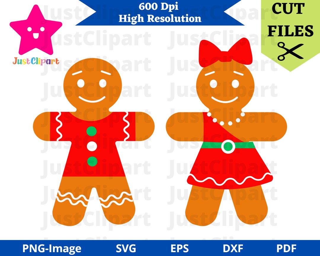 Cute Gingerbread SVG Gingerbread Man Svg Gingerbread Woman - Etsy