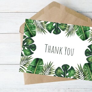 Tropical Thank You Card, Digital Download - Etsy