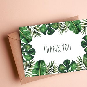 Tropical Thank You Card, Digital Download - Etsy